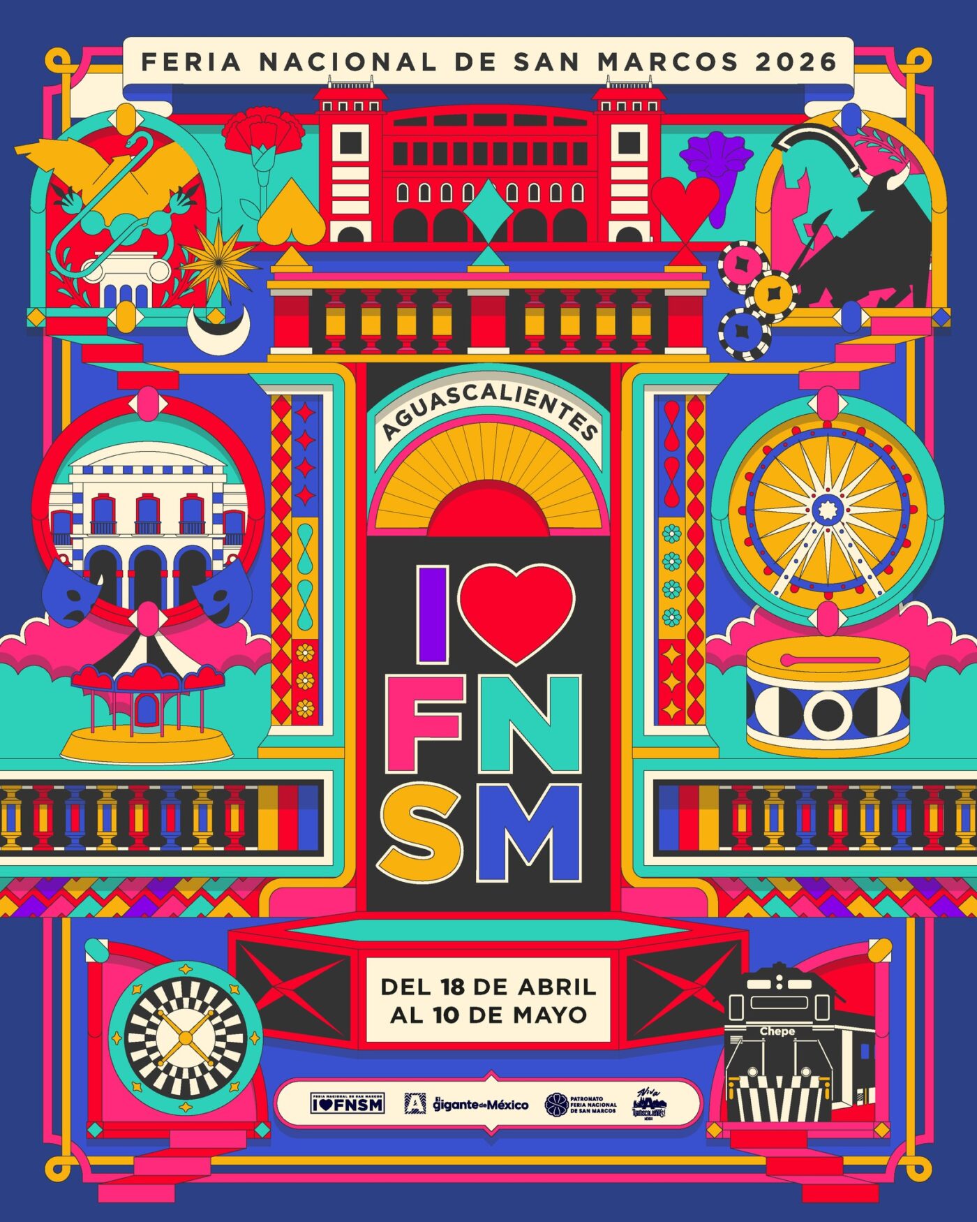 Feria Nacional De San Marcos Aguascalientes 2026 Cartel Oficial
